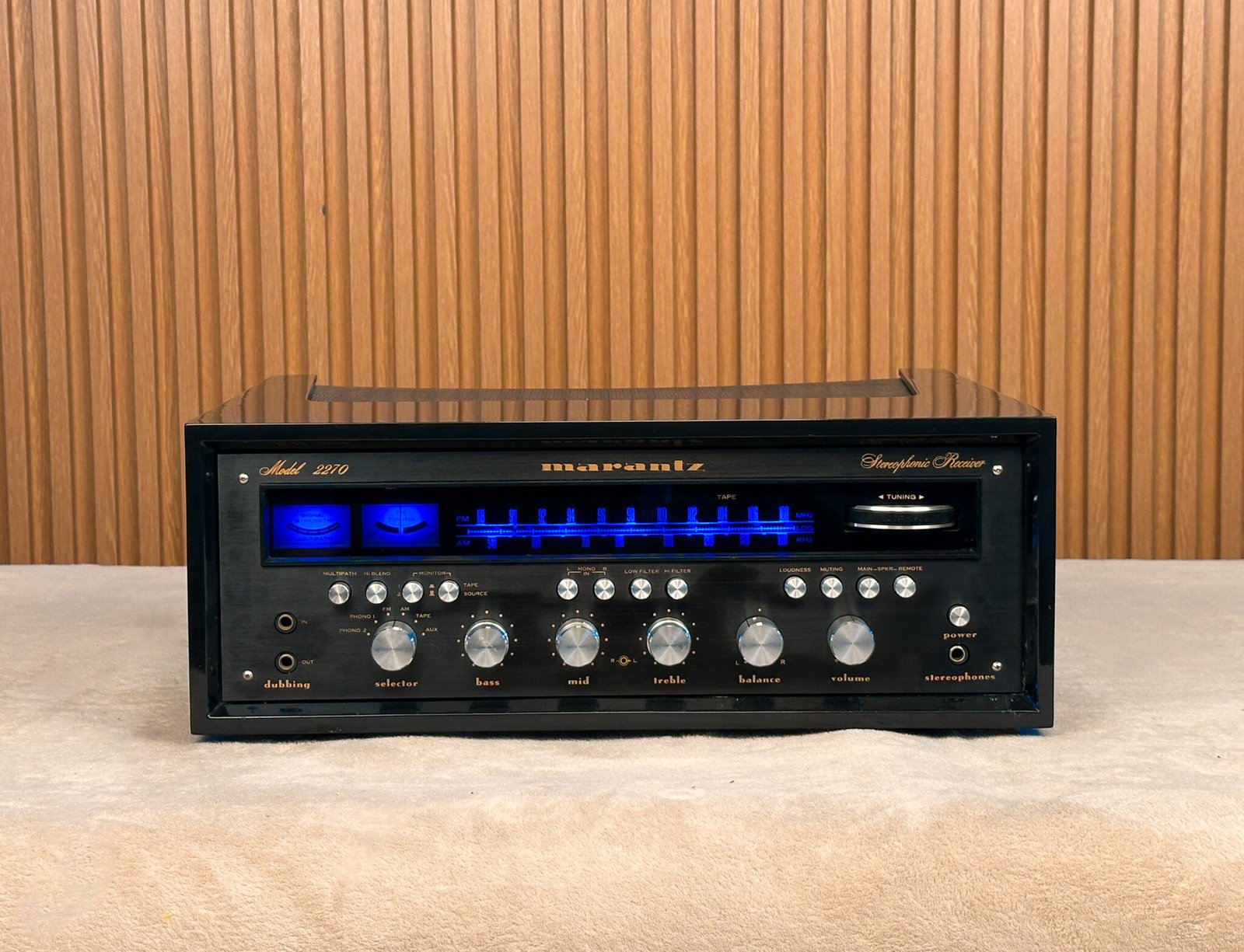 EXCELLENT MARANTZ 2270 BLACK FACE STEREO RECEIVER – BIG POWER, VINTAGE ...