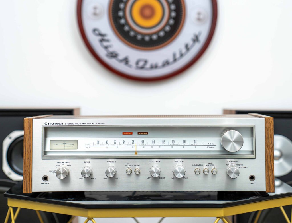 WELL-KEPT PIONEER SX-550 STEREO RECEIVER – SILVER FACE BEAUTY, VINTAGE ...