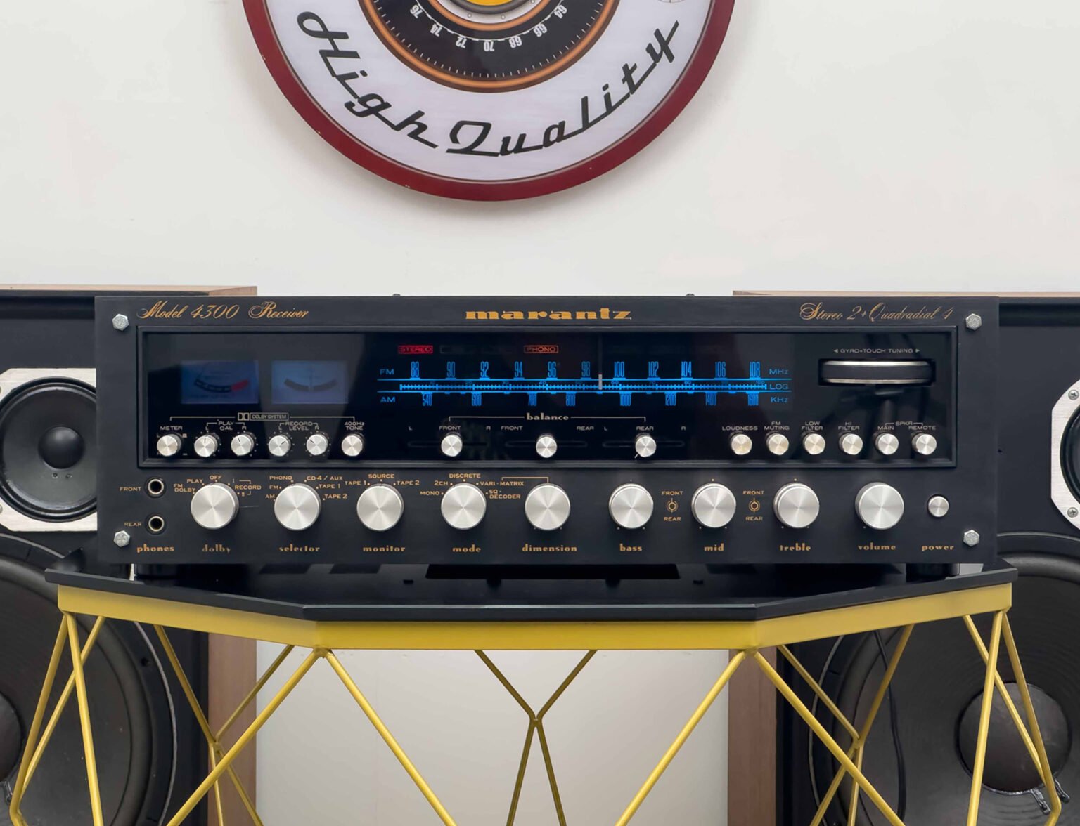 RARE MARANTZ 4300 BLACK FACE QUAD RECEIVER + 1 FREE WOOD CASE – 1-YEAR ...