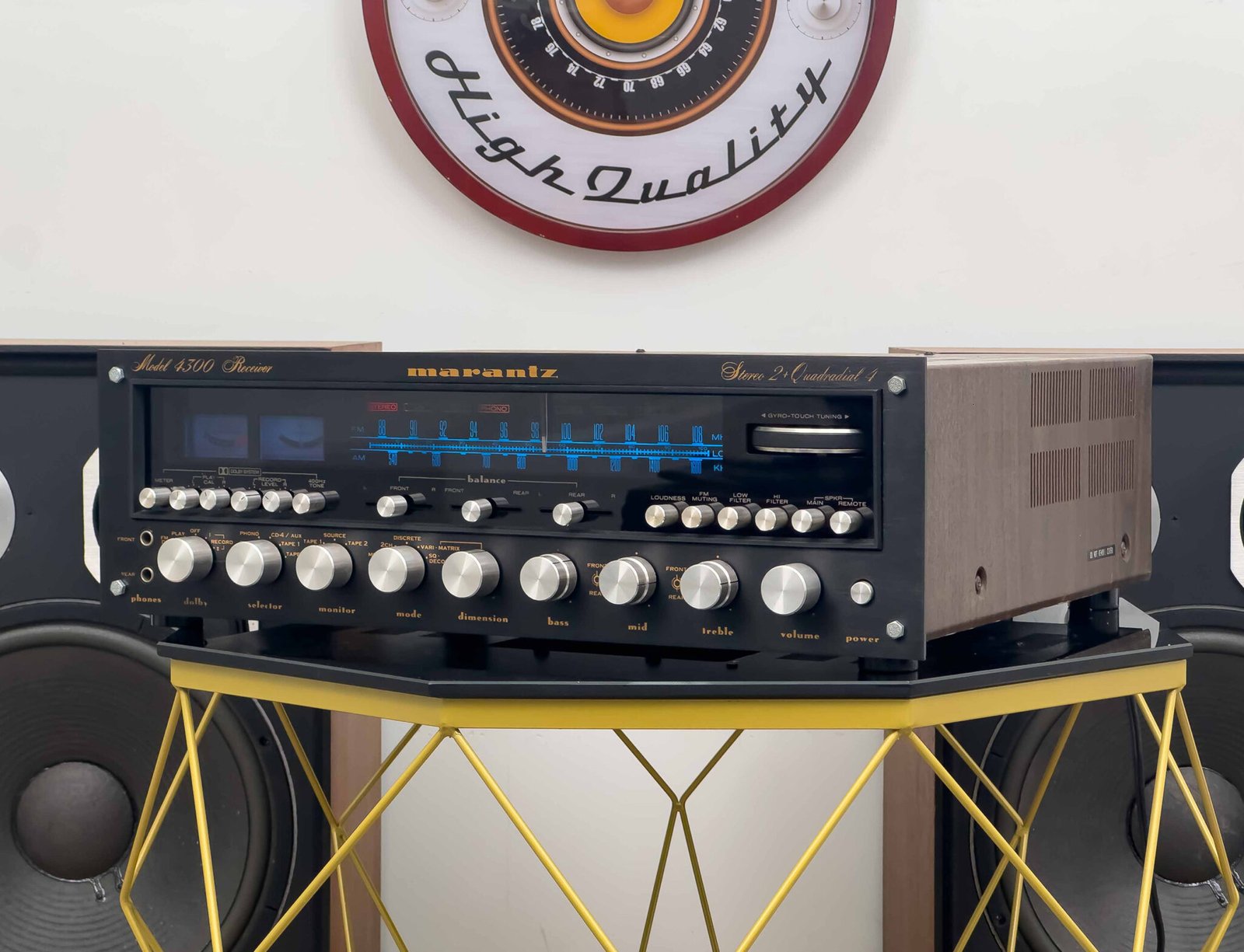 RARE MARANTZ 4300 BLACK FACE QUAD RECEIVER + 1 FREE WOOD CASE – 1-YEAR ...