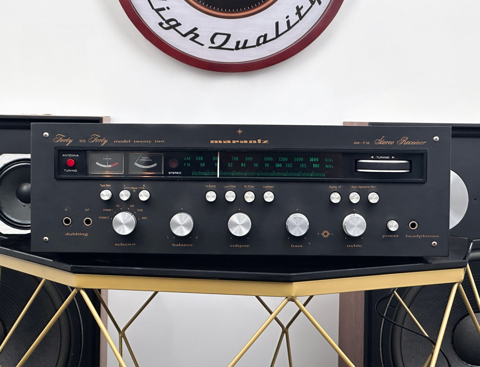 EXCELLENT MARANTZ MODEL 22 STEREO RECEIVER + 1 FREE WOOD CASSE - 1-YEAR ...