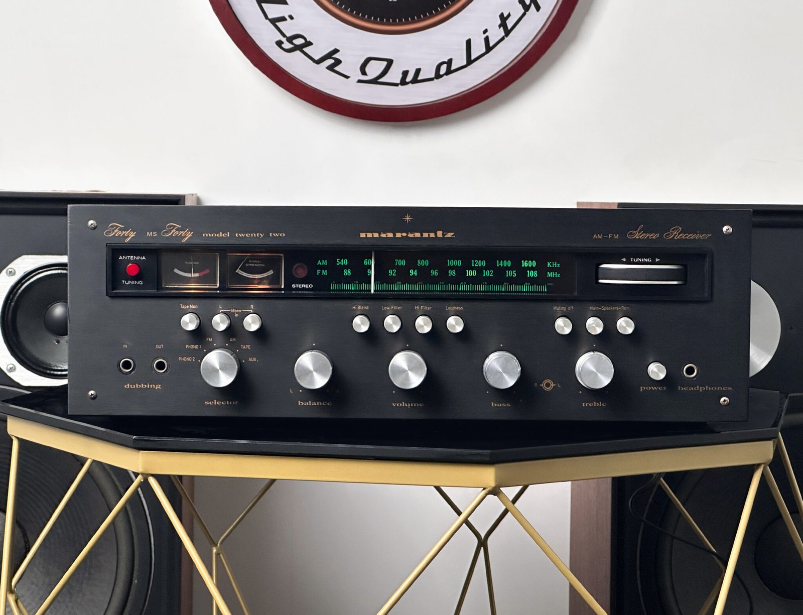 EXCELLENT MARANTZ MODEL 22 STEREO RECEIVER + 1 FREE WOOD CASSE - 1-YEAR ...