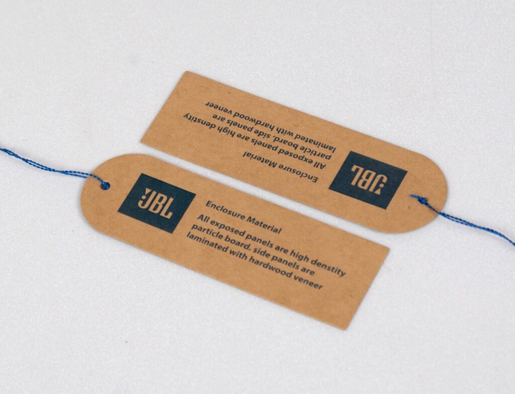 JBL Speaker Grill Tag (Single) – Brown Kraft Paper Label-Decorative ...